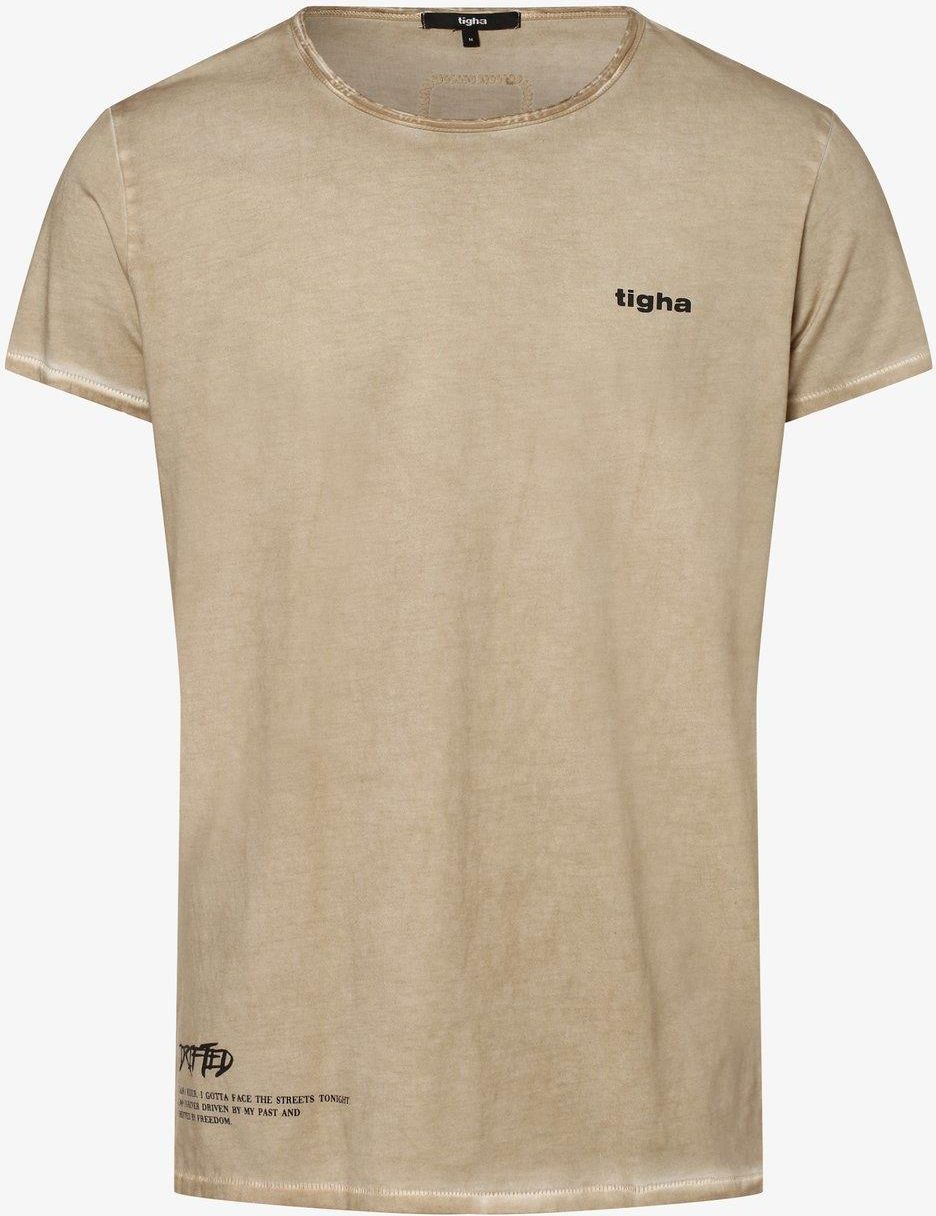 Tigha - T-shirt męski – Vadik, beżowy - Ceny i opinie - Ceneo.pl