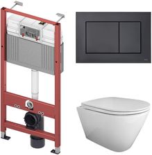 Zestaw podtynkowy Rak Resort Rimless Slim Tecebase + Now Czarny Połysk (GSRESSLM+TB+9240403 ...