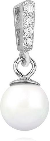 RODOWANY SREBRNY WISIOREK PERŁA PEREŁKA CYRKONIE - Ceny i opinie - Ceneo.pl