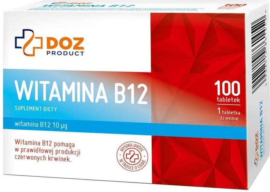Doz PRODUCT Witamina B12 100 tabl. - Opinie i ceny na Ceneo.pl
