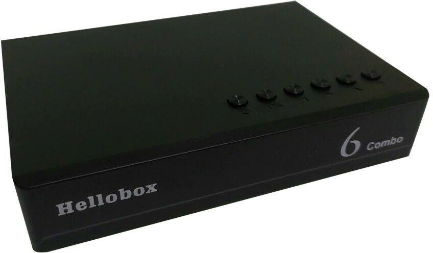 Hellobox 6 Combo Odbiornik Dekoder Tuner Satelitarny DVBS-2, Naziemny ...