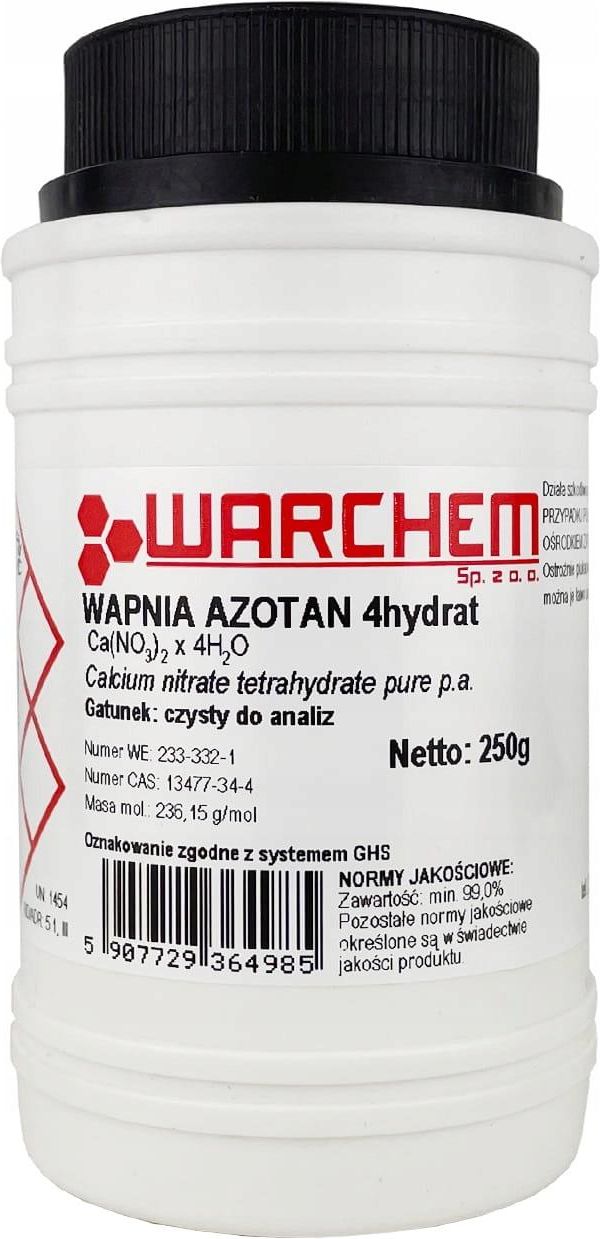 Azotan Wapnia 4Hydrat Czysty Do Analiz 250G - ceny i opinie - Ceneo.pl
