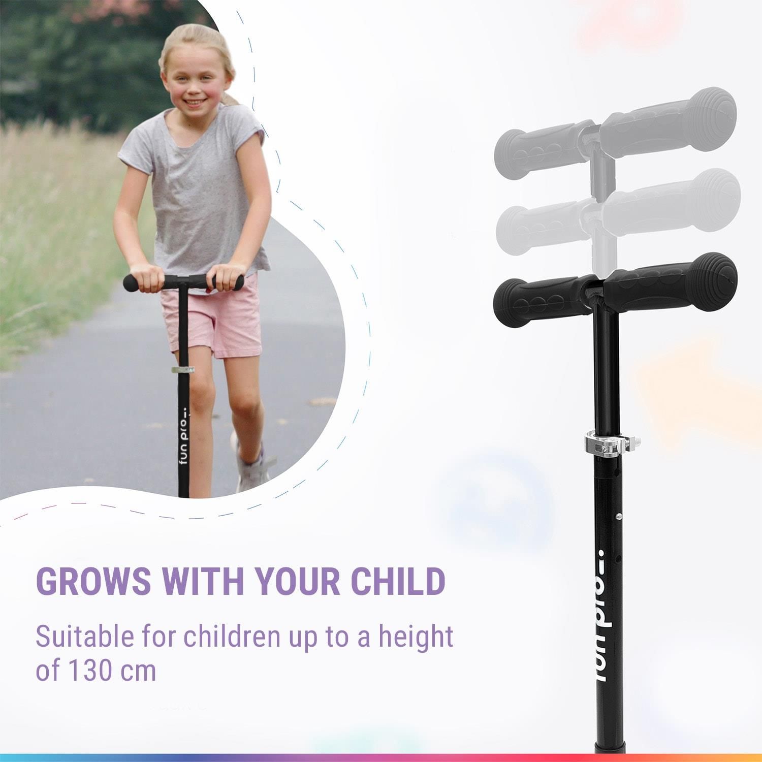 Fun Pro One Hulajnoga Dla Dzieci 3 6 Lat Kółka Led Do 50 Kg Składana ...