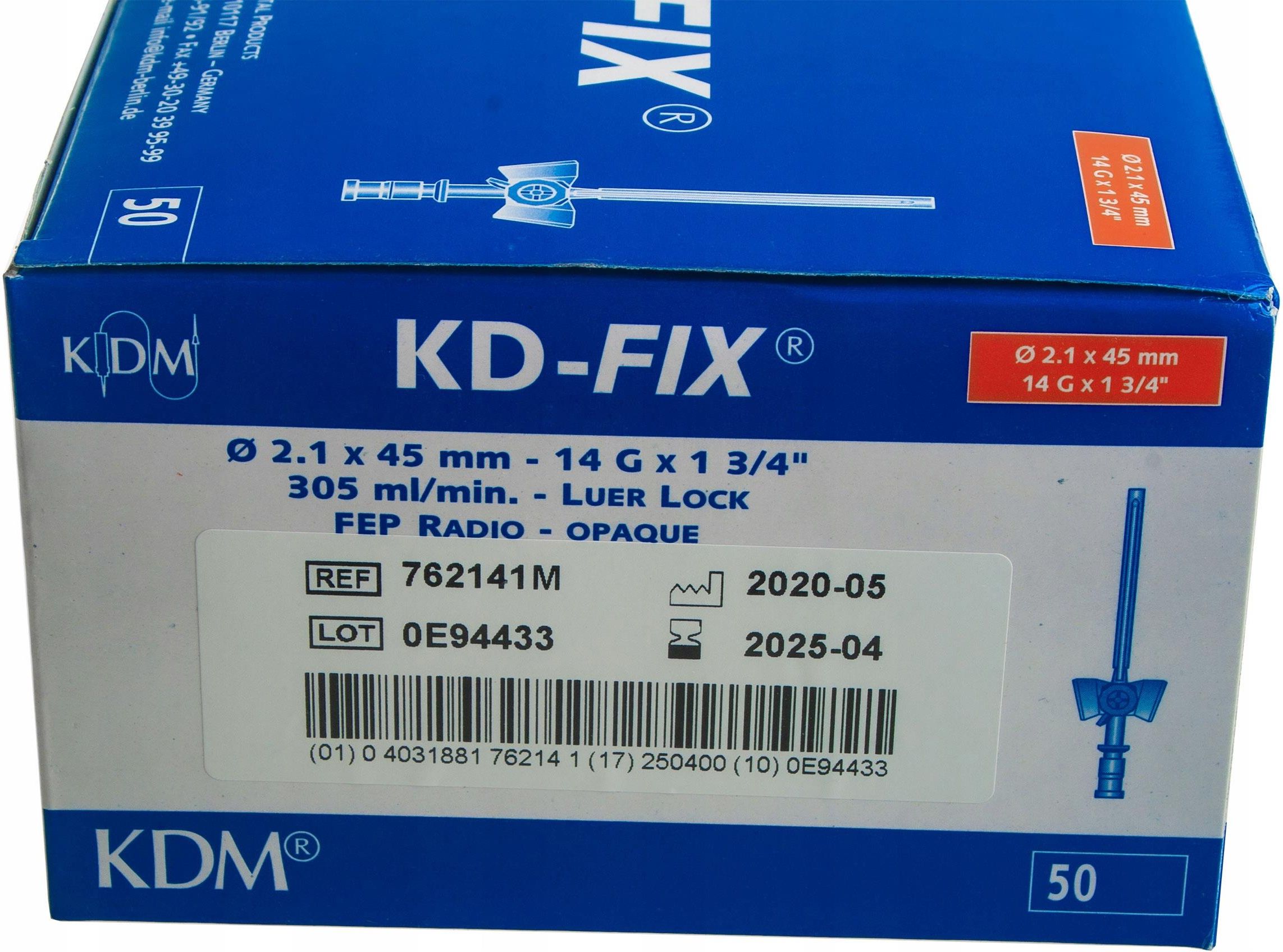 Drobne akcesoria medyczne Kdm Kaniula Dożylna Kd Fix 14G 2 1 ...