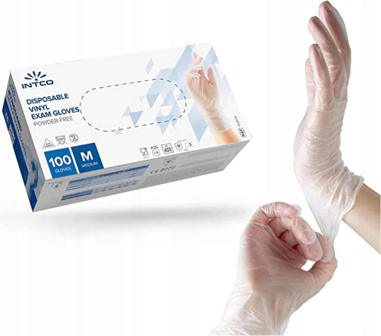 Drobne akcesoria medyczne Intco Rękawiczki Vinyl Bez Pudru R. M 100 ...