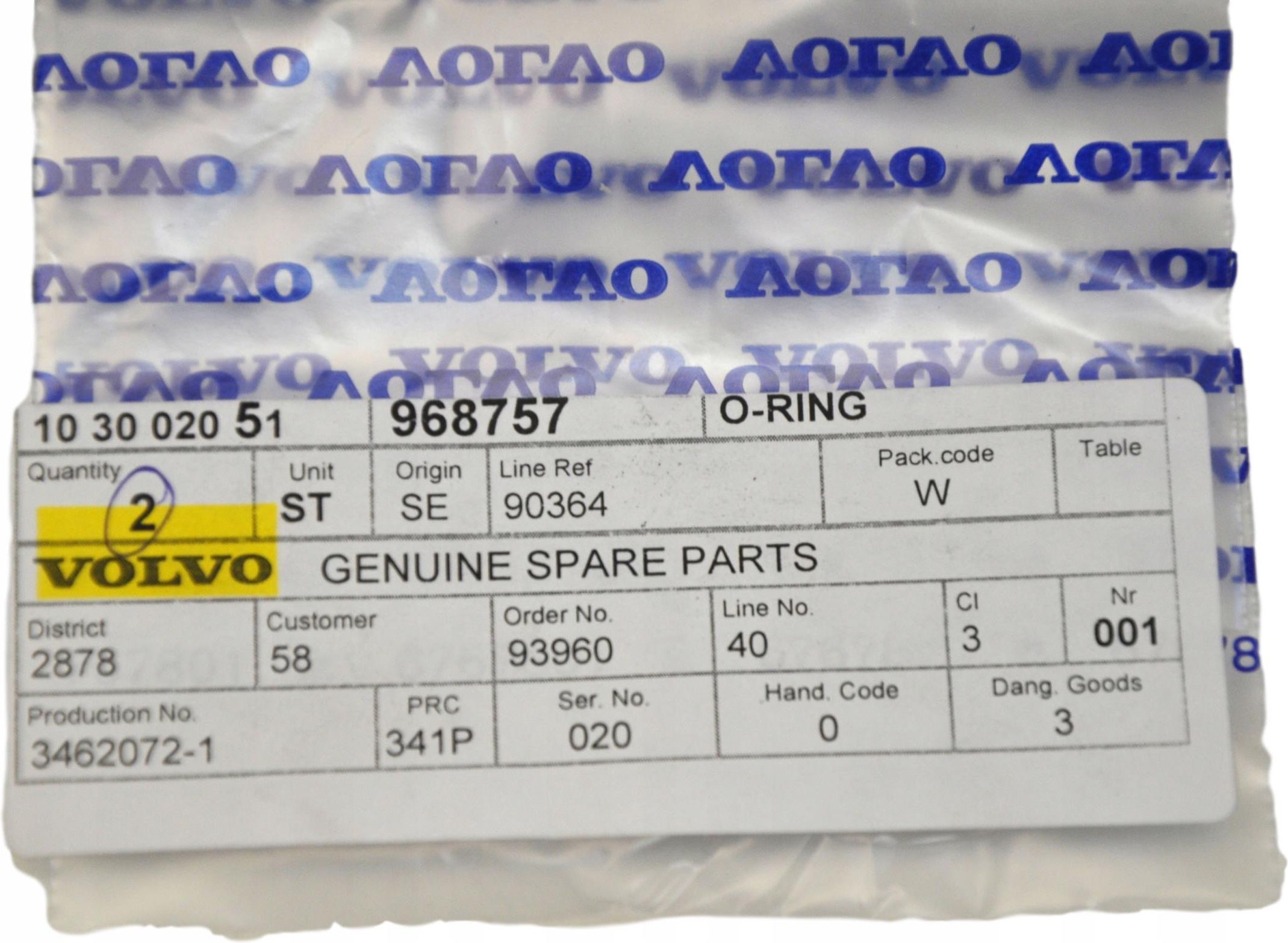 Volvo 968757 850 C30 C70 Oring Przewódu Chłodnicy Automat - Opinie i ...