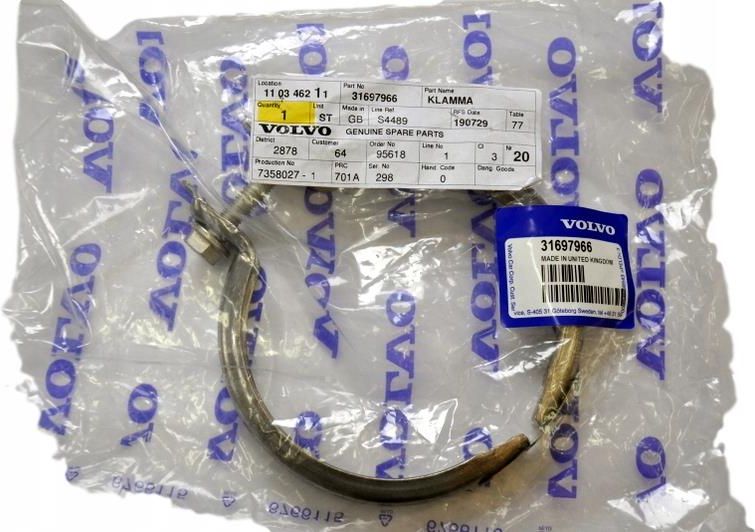 Volvo 31697966 Xc40 Xc60 Xc90 Klamra Opaska Katalizatora - Opinie i ...