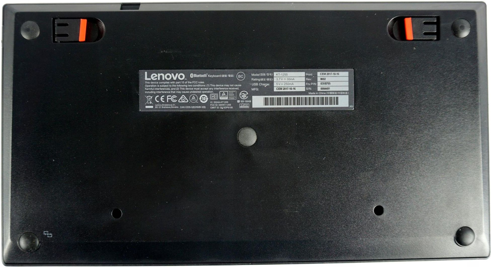 Podzespoły do laptopa LENOVO KLAWIATURA COMPACT BLUETOOTH KT-1255 ...