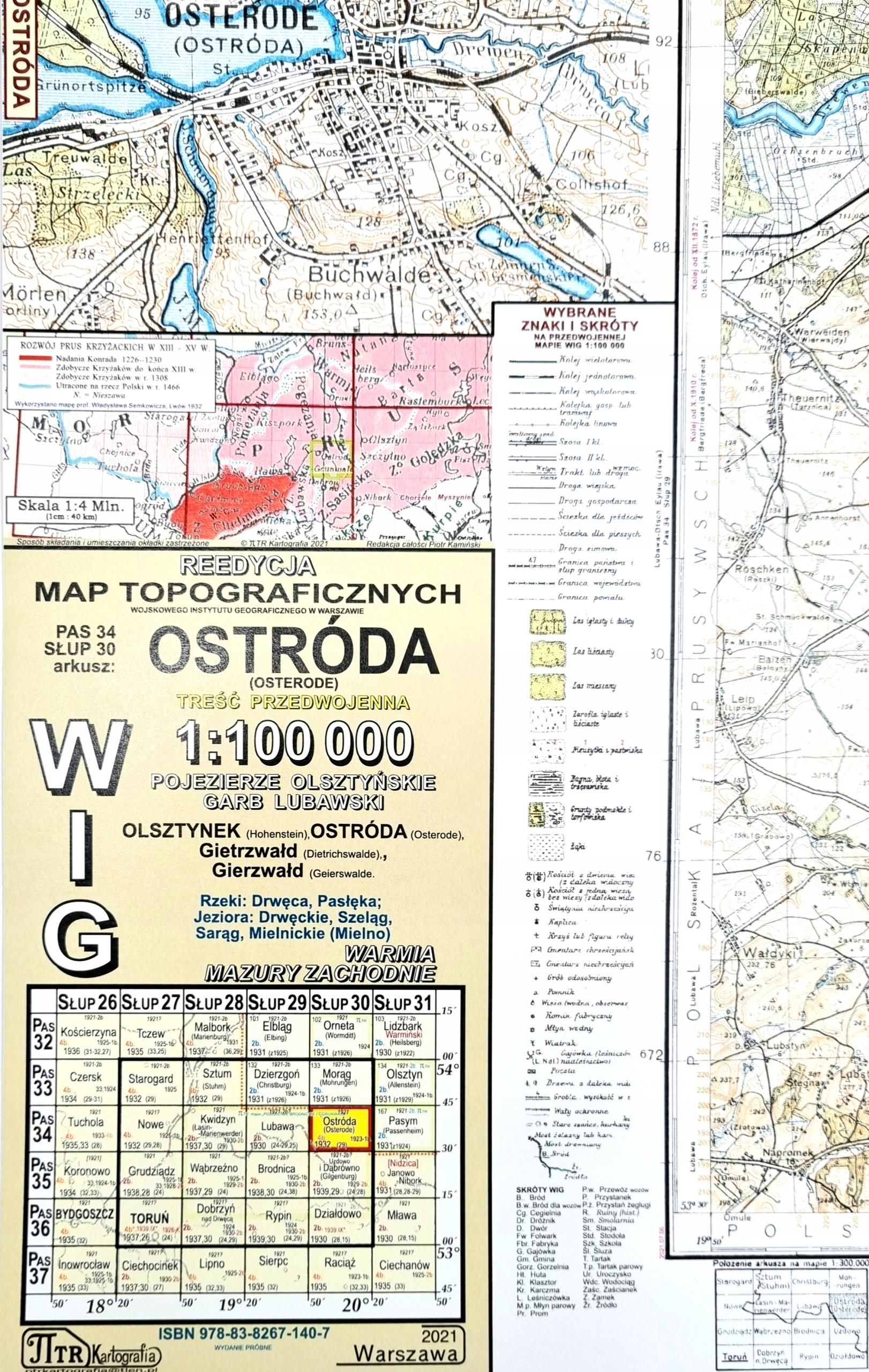Mapa Wig Ostróda P34 S30 reedycja - Ceny i opinie - Ceneo.pl