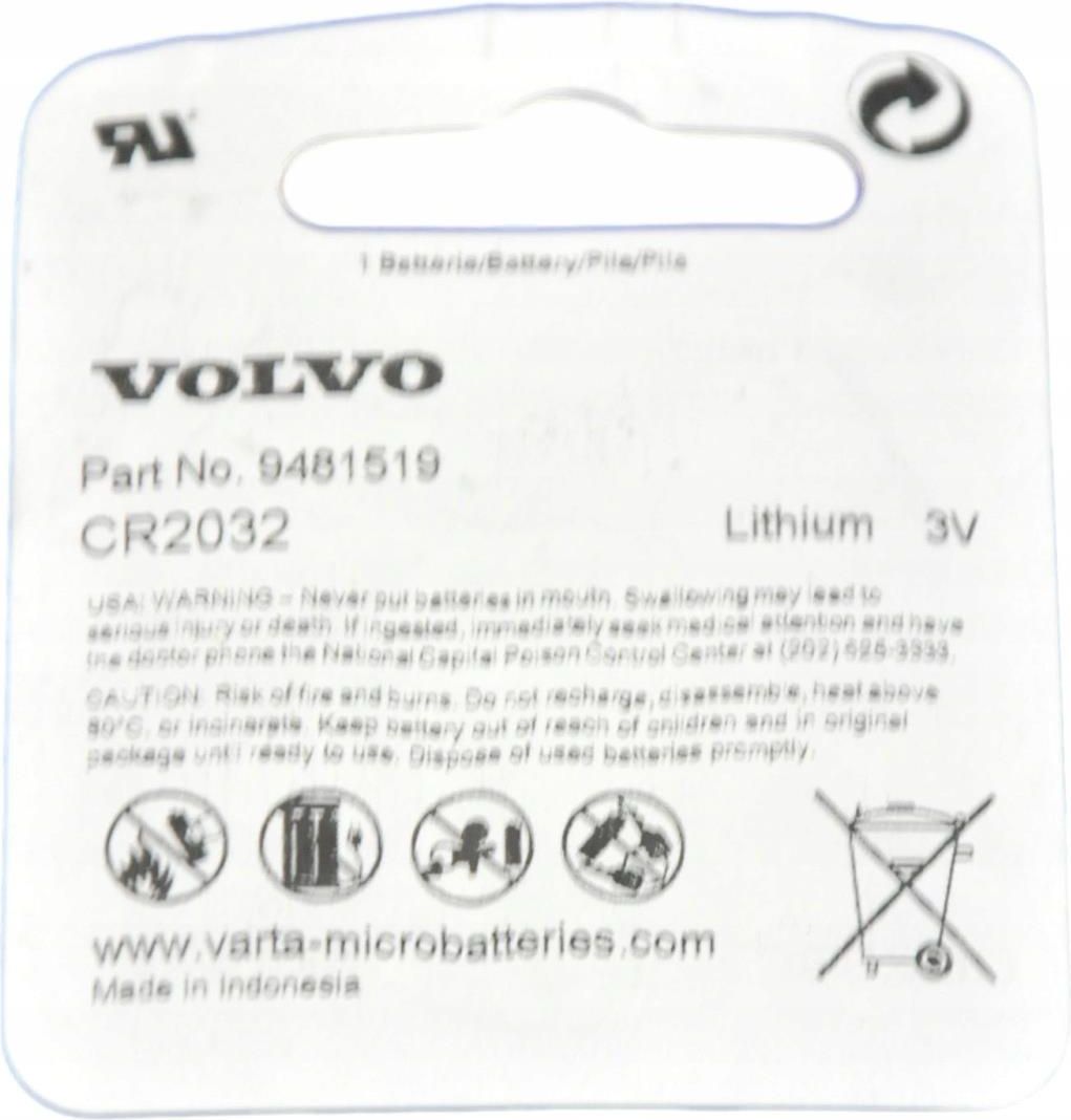 Volvo 9481519 S60 S80 Bateria Pilota Kluczyka Cr2032 - Opinie i ceny na ...
