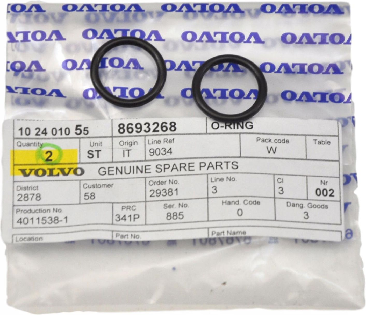 Volvo 8693268 S60 V70 Xc70 S80 Xc90 Oring Nagrzewnicy - Opinie i ceny ...