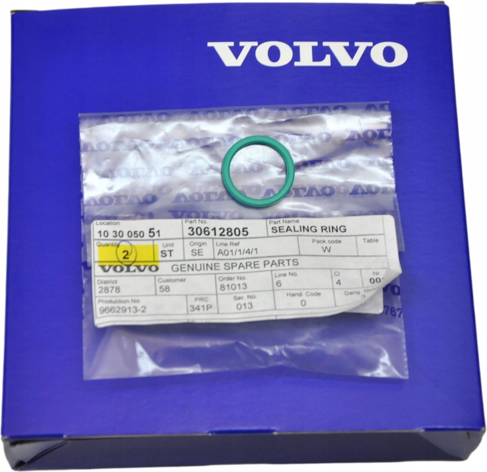 Mechanizm rozrządu Volvo 30612805 V40 S60 V60 S80 Oring Zawóru Faz ...