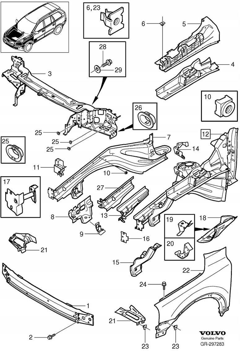 Volvo 31405314 S60 S80 Xc90 Wspornik Prawej Podłużnicy - Opinie i ceny ...