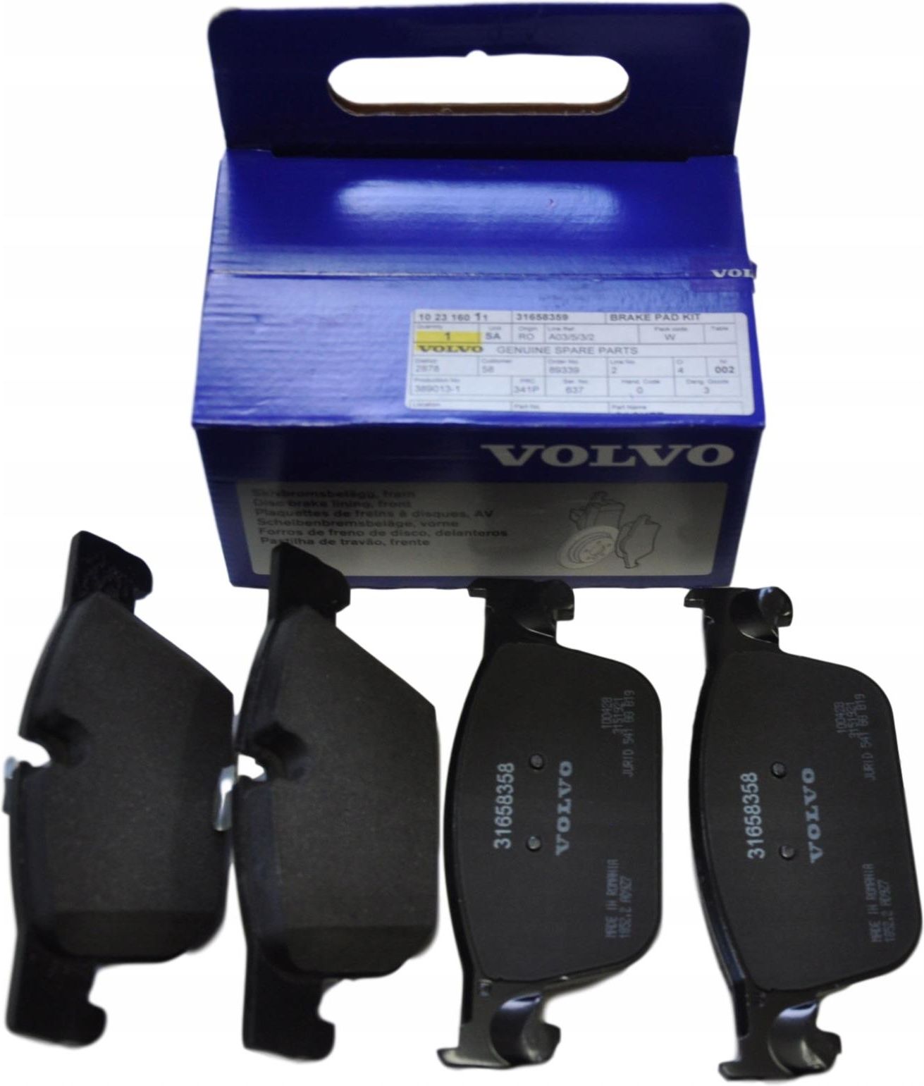 Klocki hamulcowe Volvo 31405314 S90 V90 Oryginal Klocki Hamulcowe Przód ...