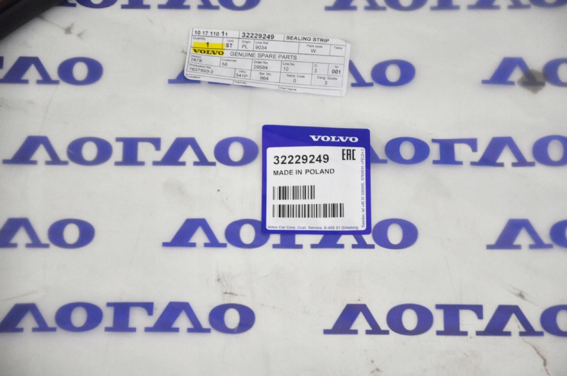 Drzwi samochodowe Volvo 32229249 Xc60 Uszczelka Drzwi Przednia Lewa ...