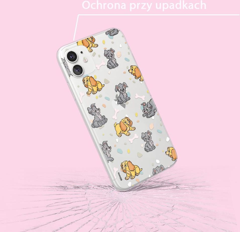 Etui Zakochany Kundel 002 Disney Nadruk częściowy Przeźroczysty ...