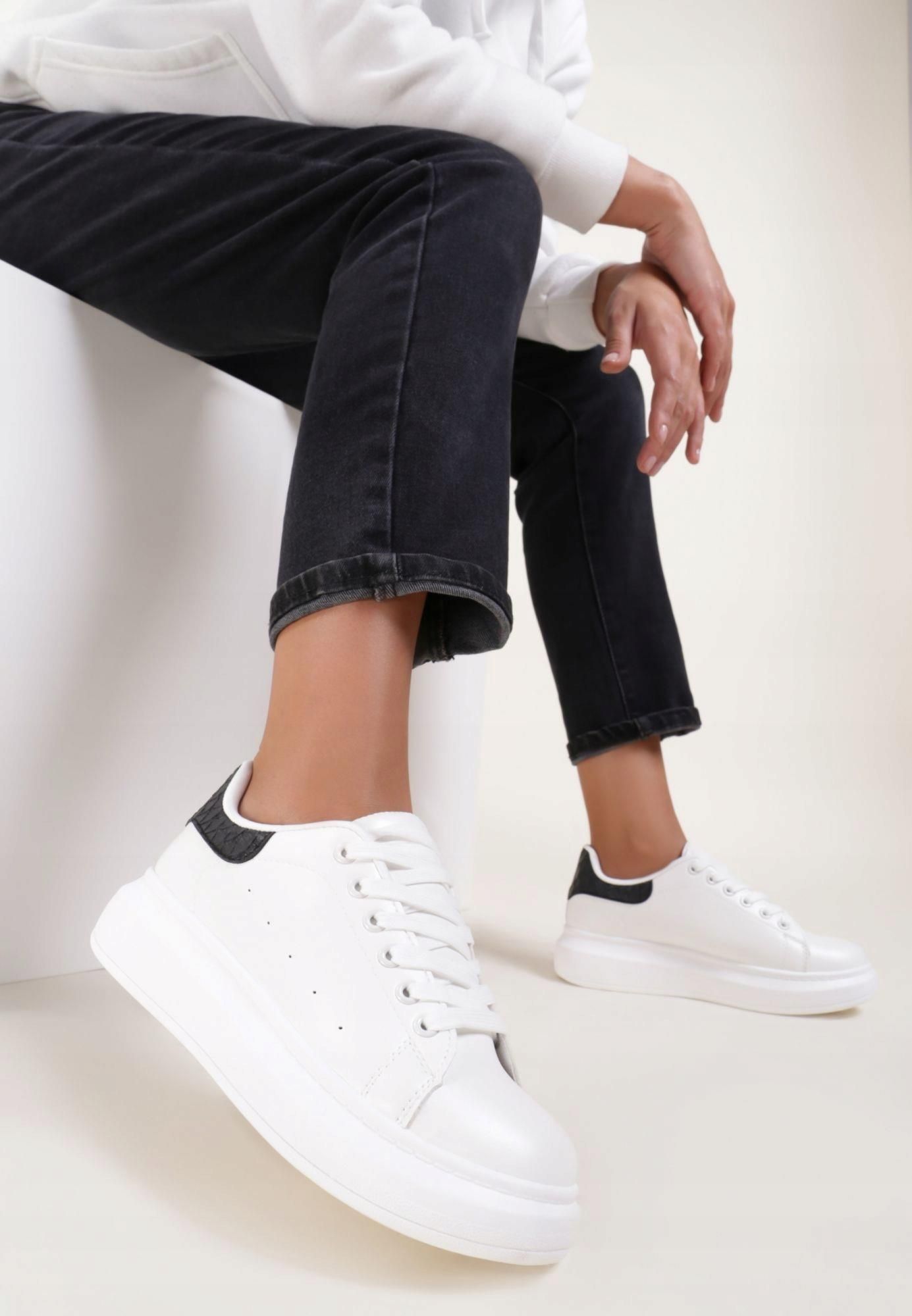 Biało-Czarne Sneakersy 41 - Ceny i opinie - Ceneo.pl