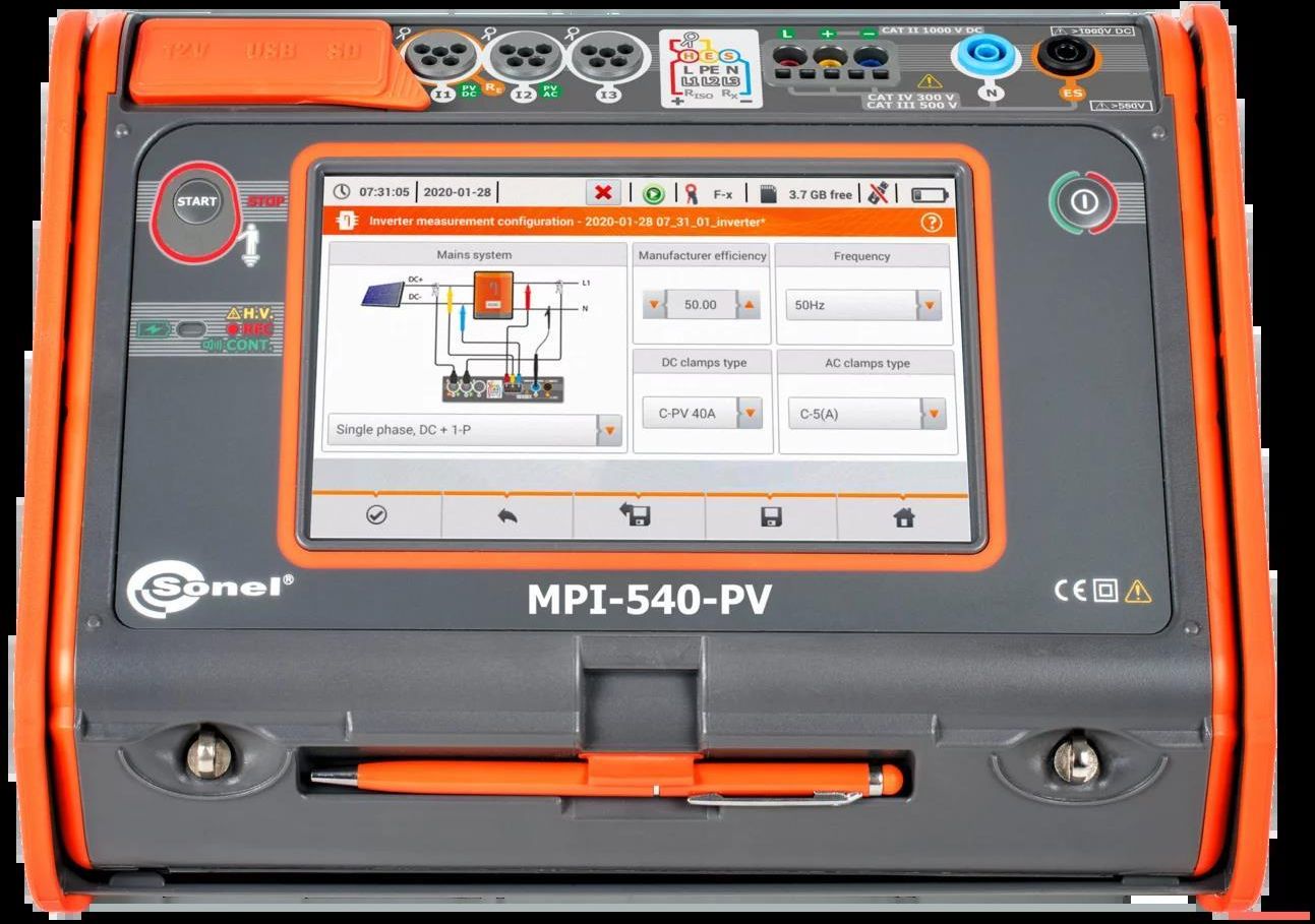 Miernik uniwersalny Sonel Mpi-540-Pvstart Miernik Parametrów Instalacji ...