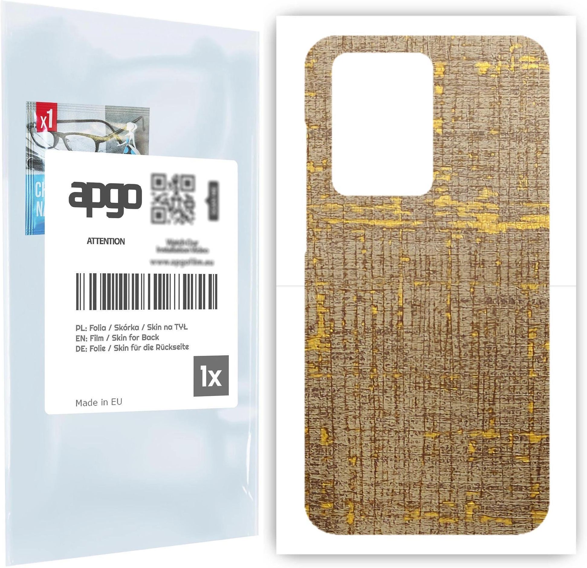 Folia naklejka skórka strukturalna na TYŁ do Samsung Galaxy S20+ 5G - Tkanina Vintage - apgo ...