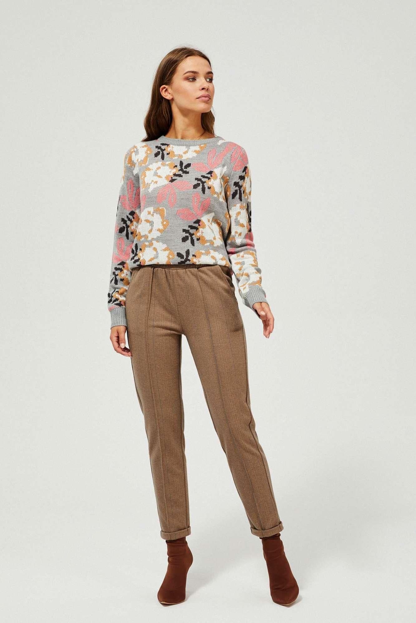 Moodo Spodnie na kant Z-SP-3324 Beige; Xs - Ceny i opinie - Ceneo.pl