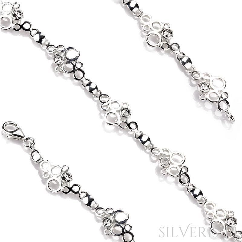 BRANSOLETKA SREBRNA CYRKONIE - SREBRO 925 - Ceny i opinie - Ceneo.pl