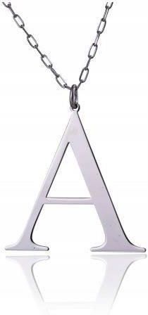 SREBRNA LITERKA A NA ŁAŃCUSZKU DUŻA NASZYJNIK 925 - Ceny i opinie ...