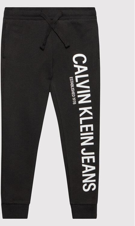 Calvin Klein Jeans Spodnie Dresowe Hero Logo Ib0ib01150 Czarny Regular