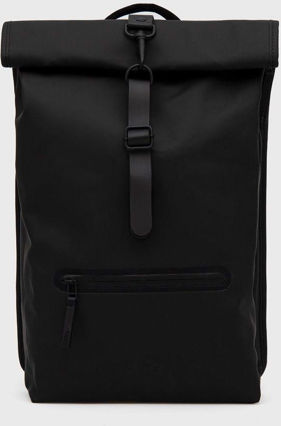 Rains plecak 13160 Rolltop Rucksack kolor czarny duży gładki - Ceny i ...