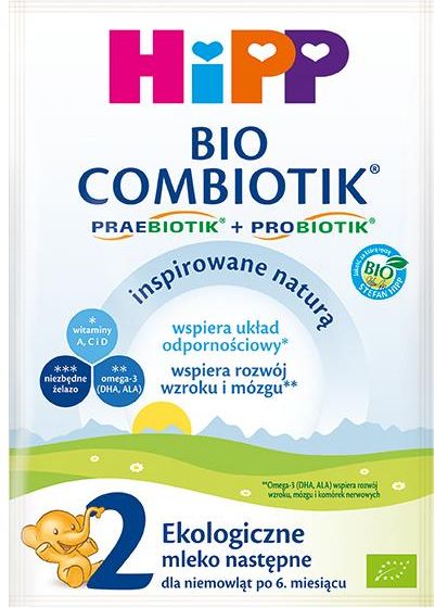 Hipp Bio Combiotik 2 Ekologiczne Mleko Następne Po 6 Miesiącu 27G ...