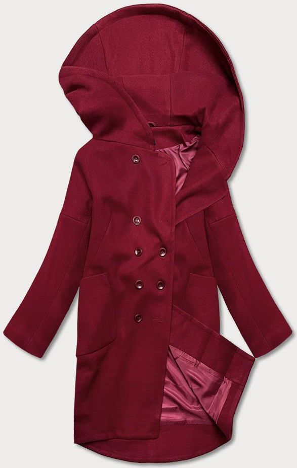 DAMSKI PŁASZCZ PLUS SIZE Z KAPTUREM BORDOWY (2728) - Ceny i opinie ...
