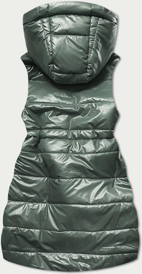 BŁYSZCZĄCA KAMIZELKA Z KAPTUREM ZIELONA (B9783-70) - Ceny i opinie ...