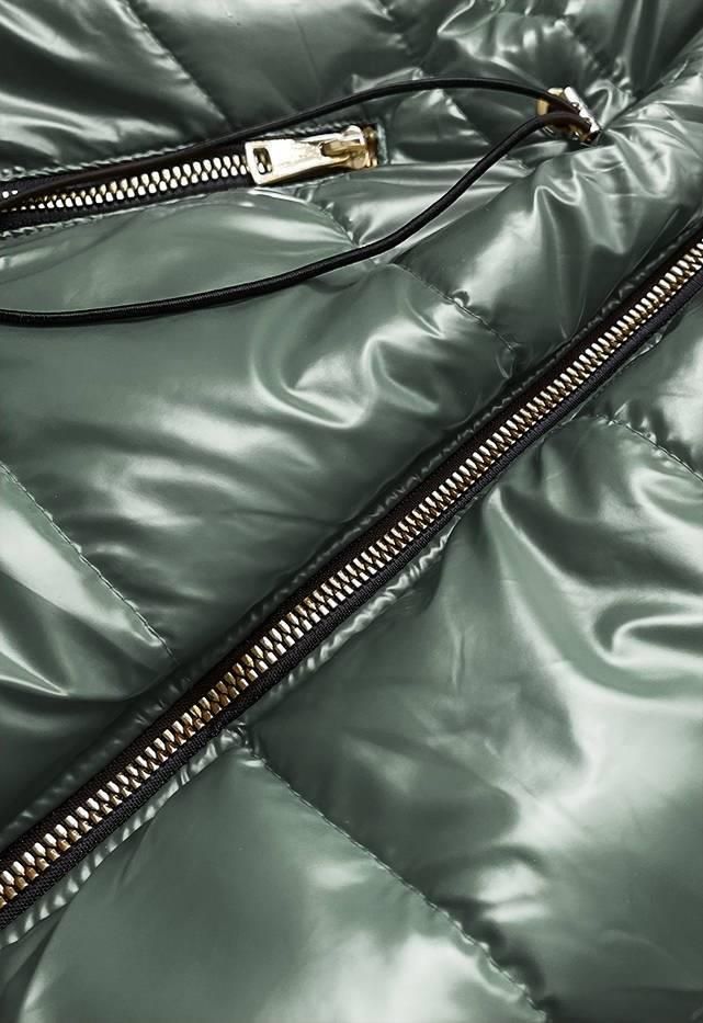 BŁYSZCZĄCA KAMIZELKA Z KAPTUREM ZIELONA (B9783-70) - Ceny i opinie ...