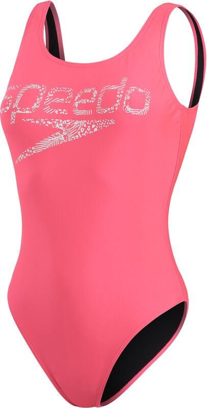Speedo Logo Deep U Back Swimsuit Women Różowy 6812369A65734 - Ceny i ...