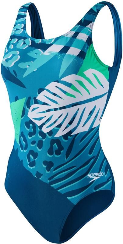 Speedo Placement U Back Swimsuit Women Niebieski 6807336G72836 - Ceny i ...