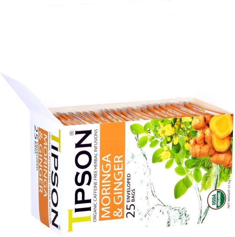 Herbata Organiczna Herbata Ziołowa Tipson Moringa Ginger - Ceny i ...
