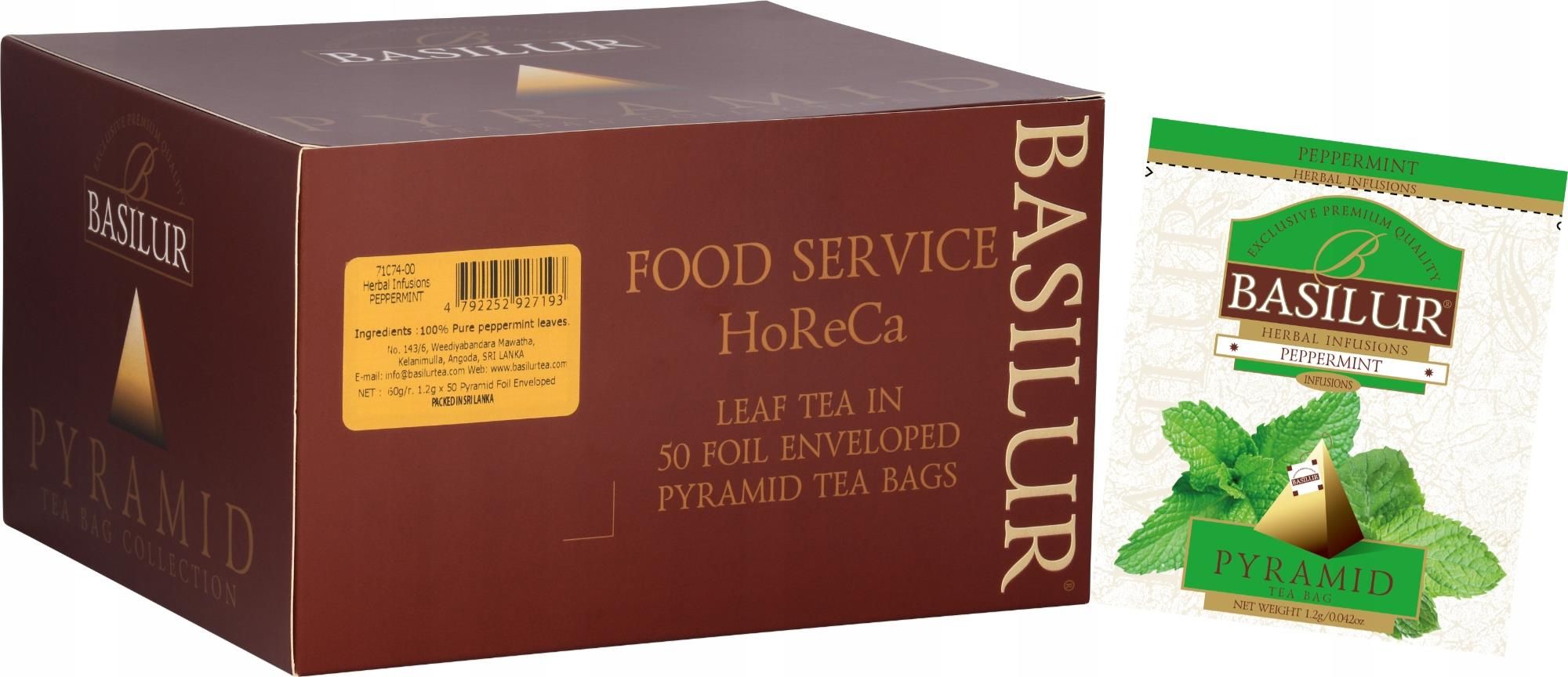 Herbata Herbata Ziołowa Basilur Peppermint Horeca 50x12g - Ceny i ...