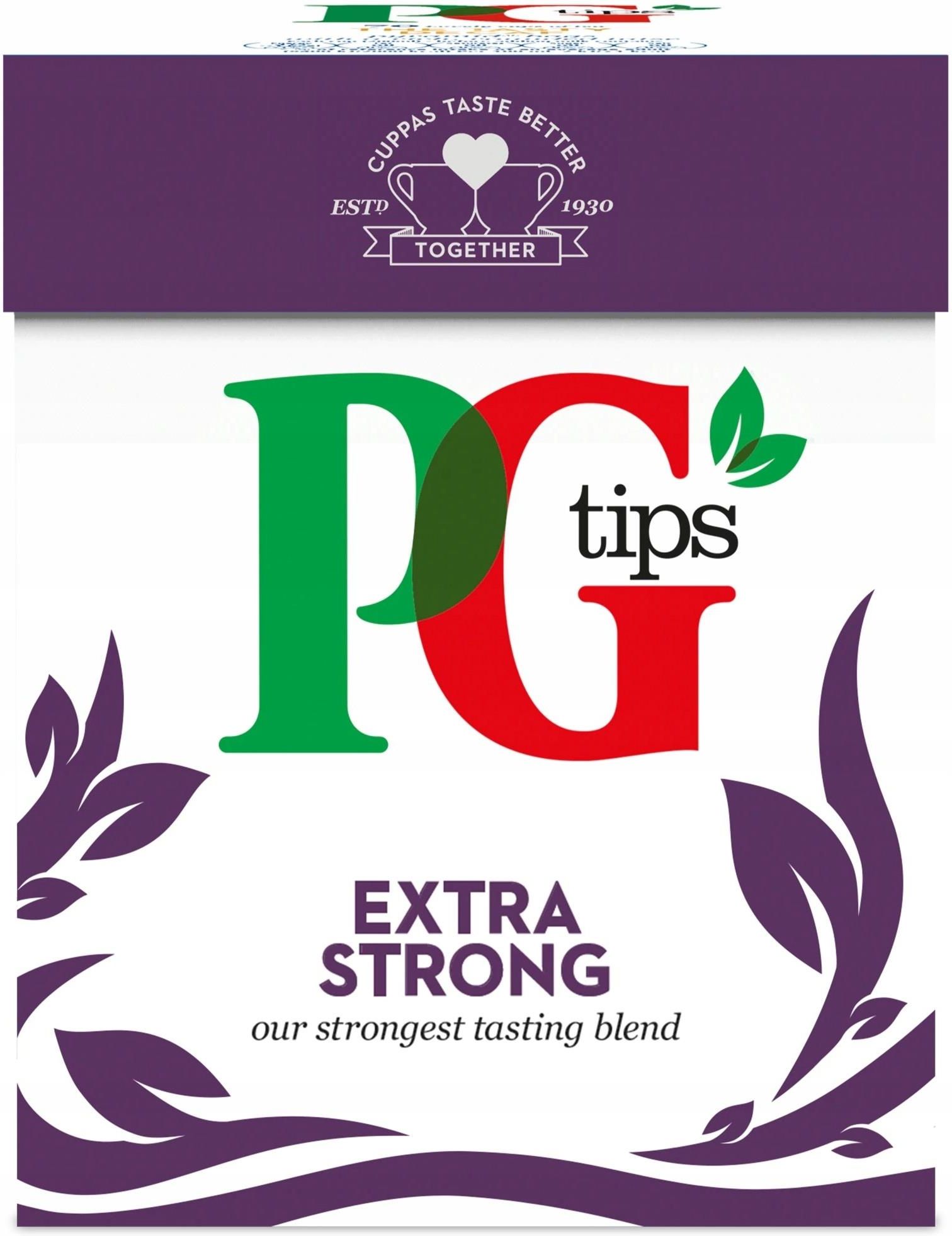 Herbata Pg Tips Extra Strong Herbata Czarna BMocna 80Szt - Ceny i opinie - Ceneo.pl