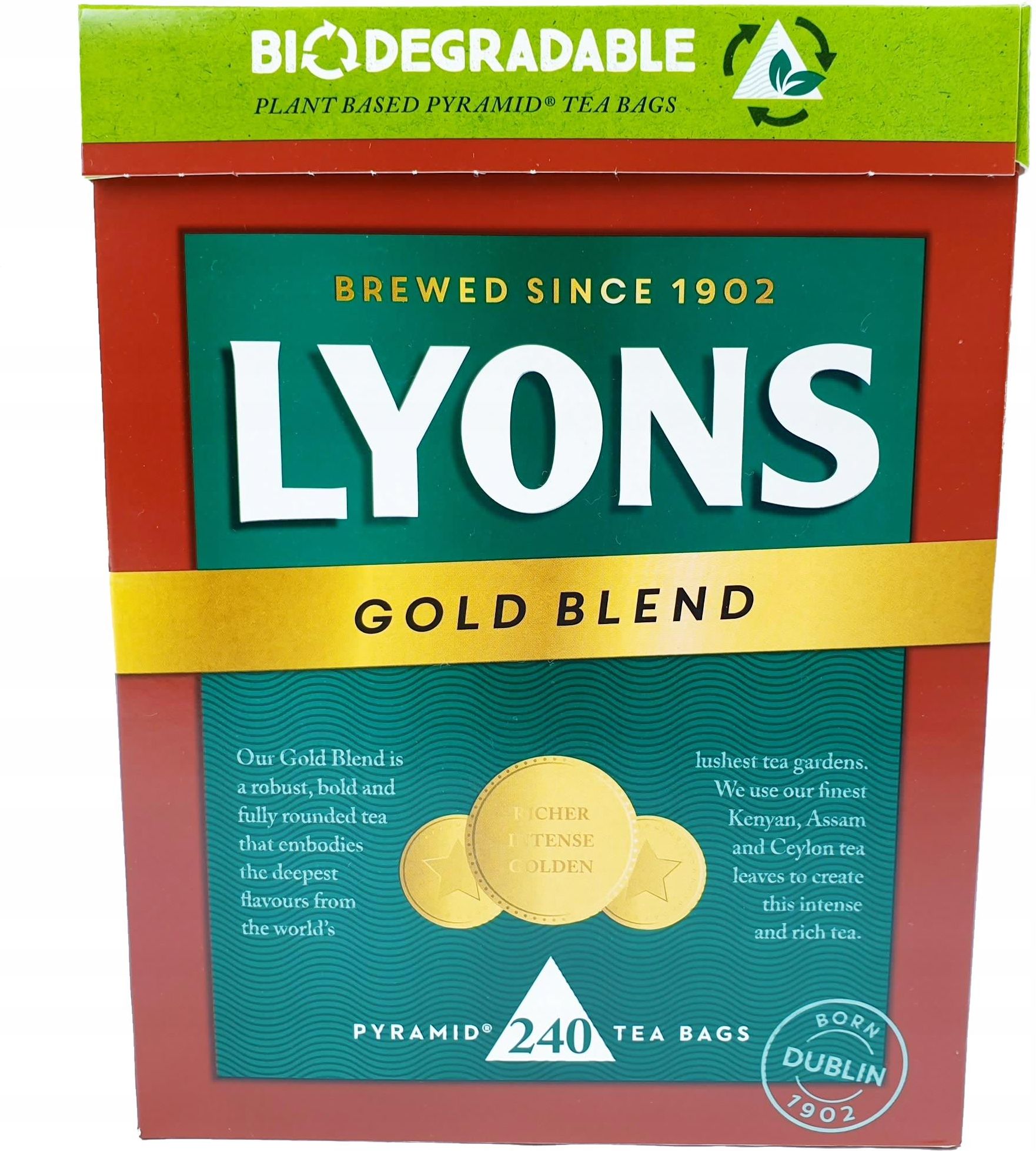 Herbata Herbata Lyons Gold Blend 240 Szt 696 G - Ceny i opinie - Ceneo.pl