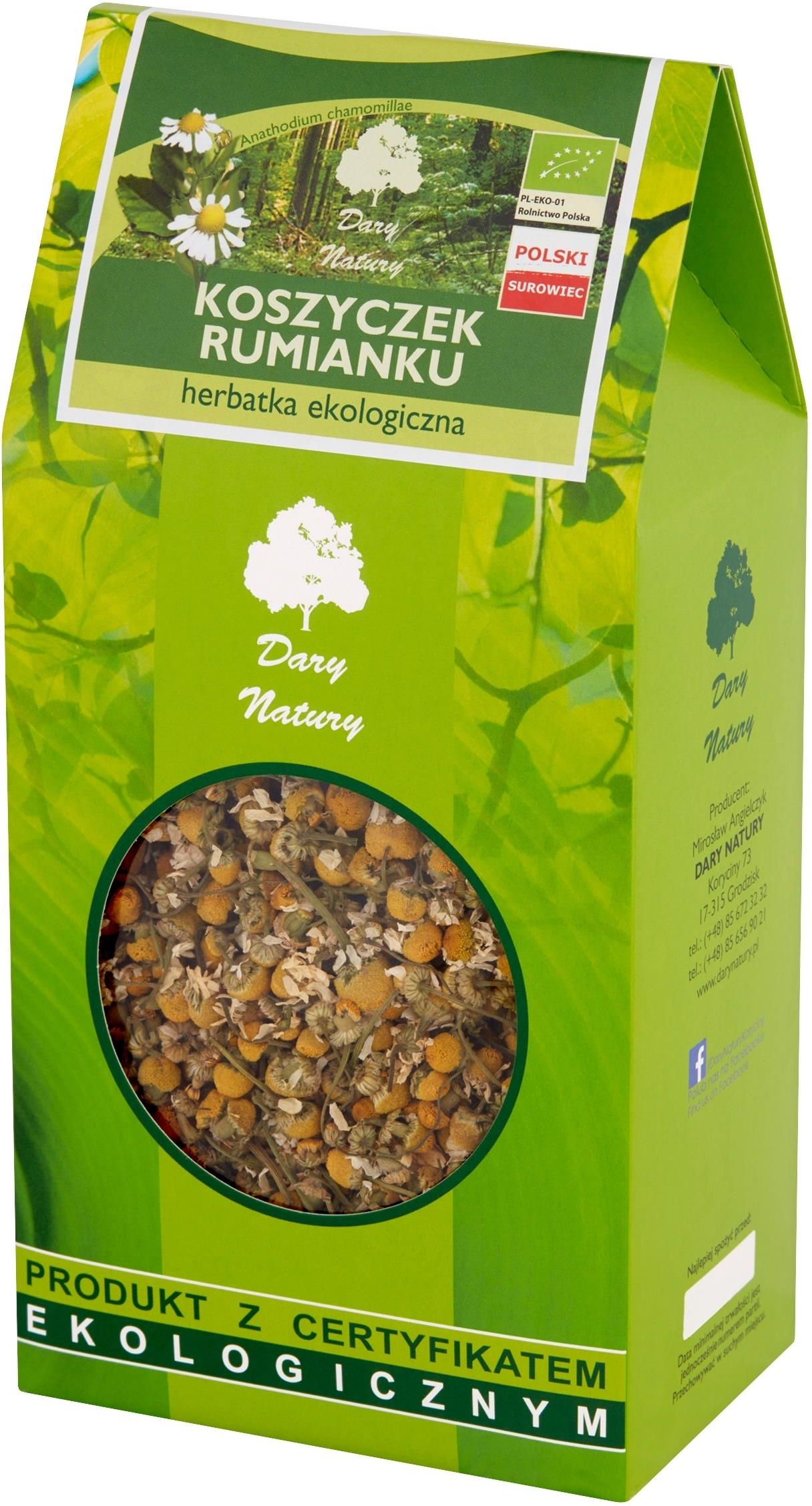 Herbata Dary Natury Koszyczek Rumianku 100g Eko Herbatka Ziołowa Dar Top - Ceny i opinie - Ceneo.pl