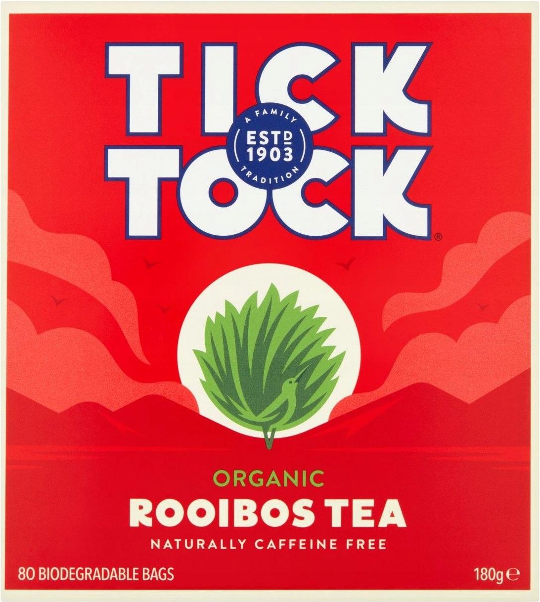 Herbata Tick Tock Organic Rooibos Redbush Tea 80Szt 180g - Ceny i ...