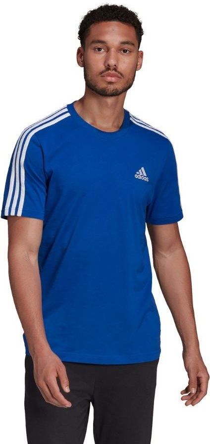 Koszulka męska adidas Essentials 3-Stripes Tee niebieska HE4410 - Ceny ...