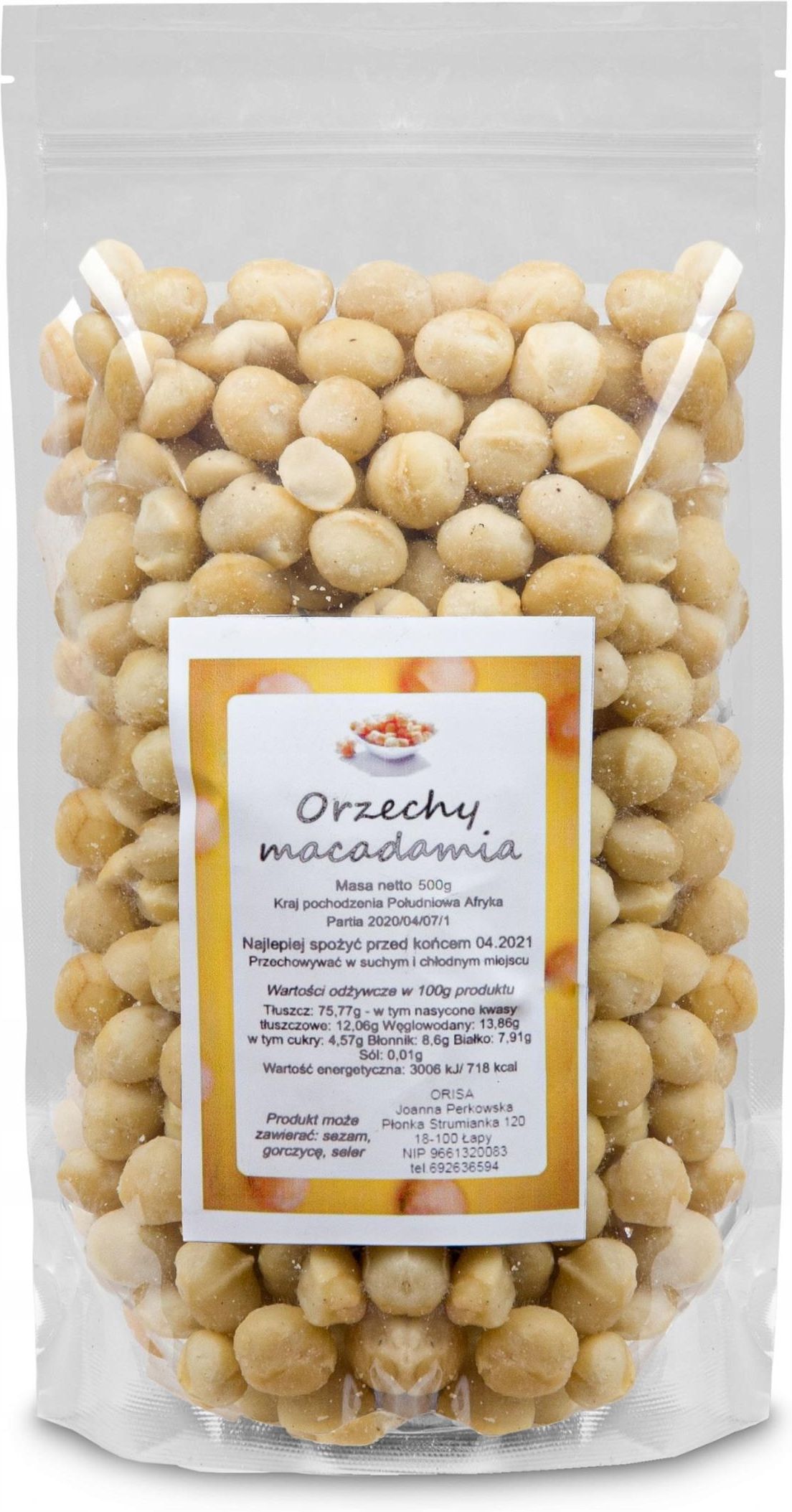 Orisa Orzechy Macadamia 500g Makadamia Naturalne Świeże - Ceny i opinie - Ceneo.pl