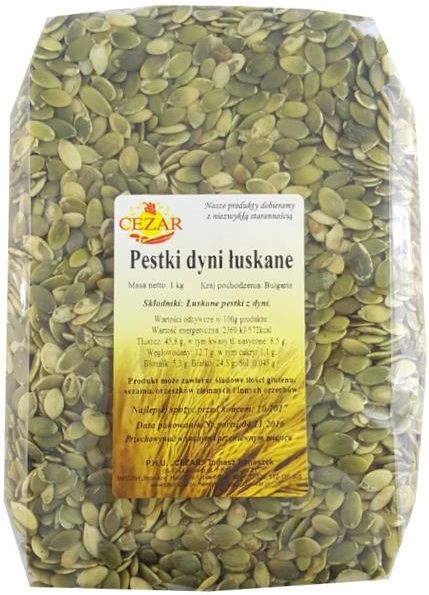 Cezar Plus Pestki Dyni Łuskane 1kg Ziarna Dyni Obłuszczone - Ceny i ...