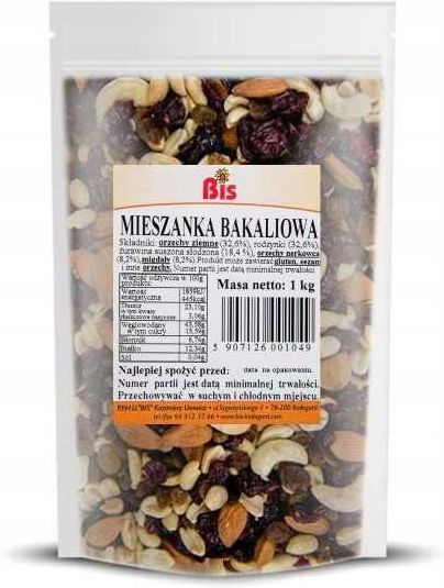 Bis Mieszanka Bakaliowa 1kg Mieszanka Studencka - Ceny i opinie - Ceneo.pl