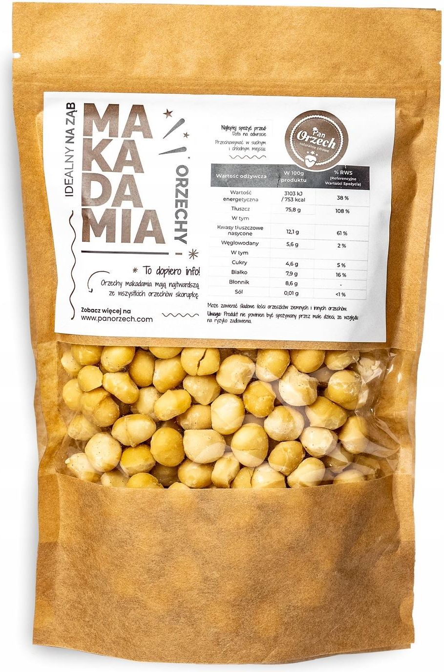 Pan Orzech Orzechy Makadamia 250g - Ceny i opinie - Ceneo.pl