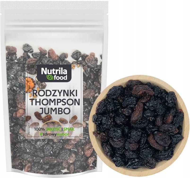 Nutrila Food Rodzynki Thompson 1kg Jumbo Duże Bez Konserwantów - Ceny i opinie - Ceneo.pl