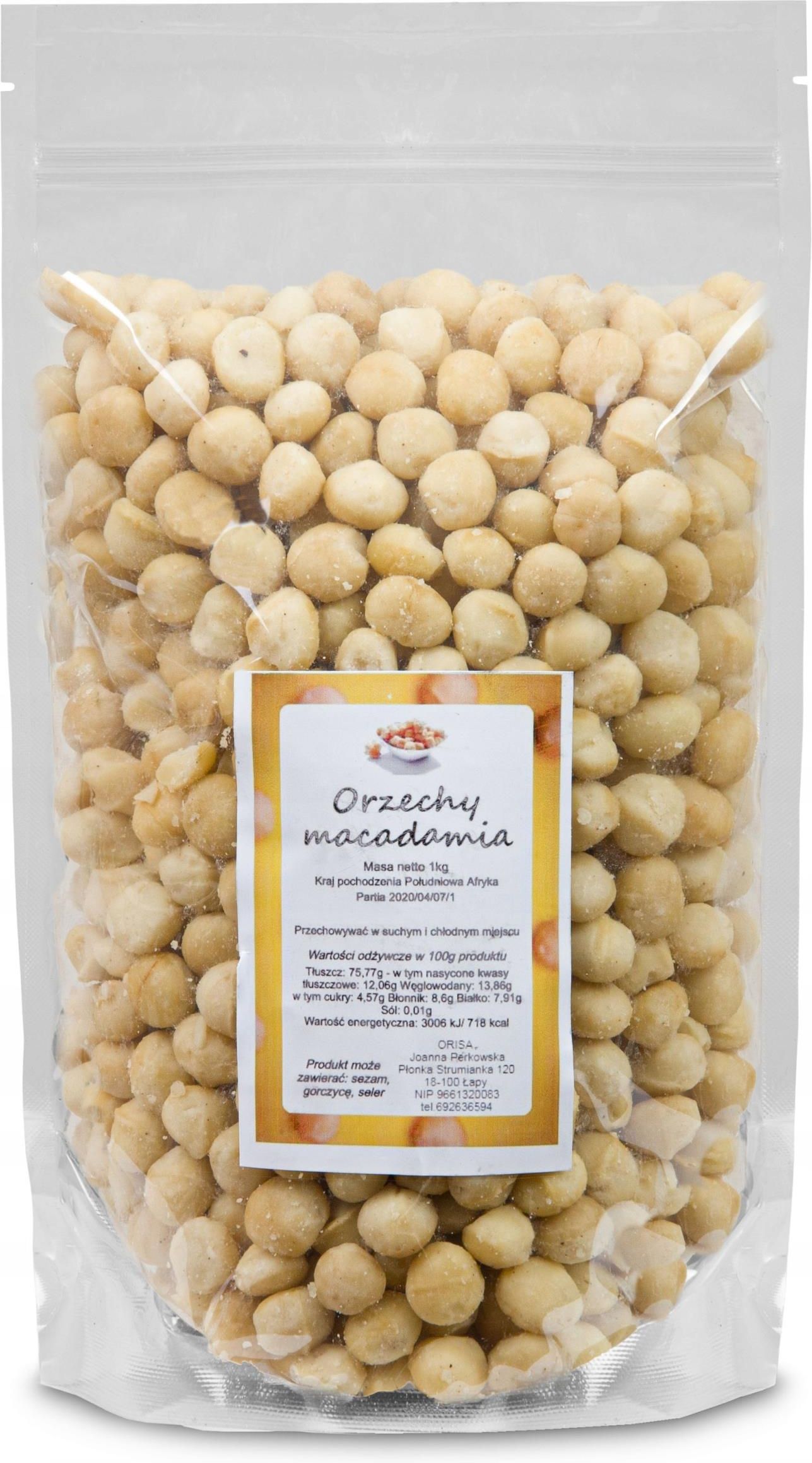 Orisa Orzechy Macadamia 1kg Makadamia Naturalne Świeże - Ceny i opinie ...