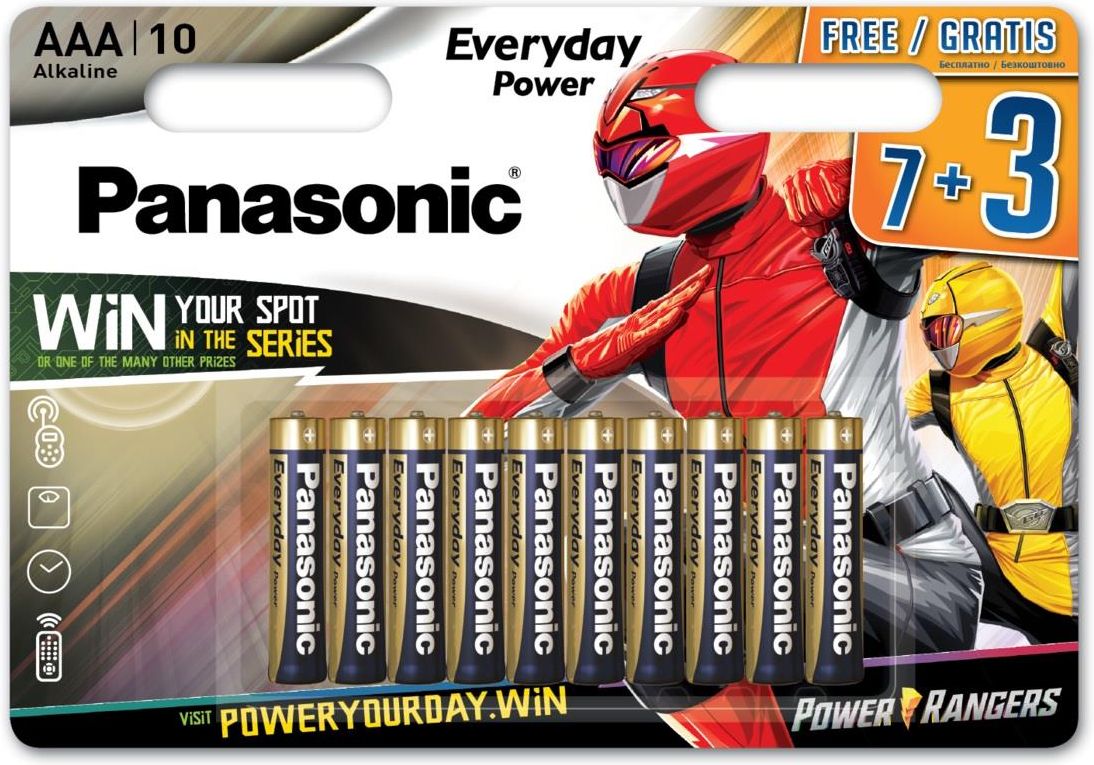 PANASONIC 10X BATERIE ALKALICZNE LR03 R03 AAA 1,5V (5410853056836 ...