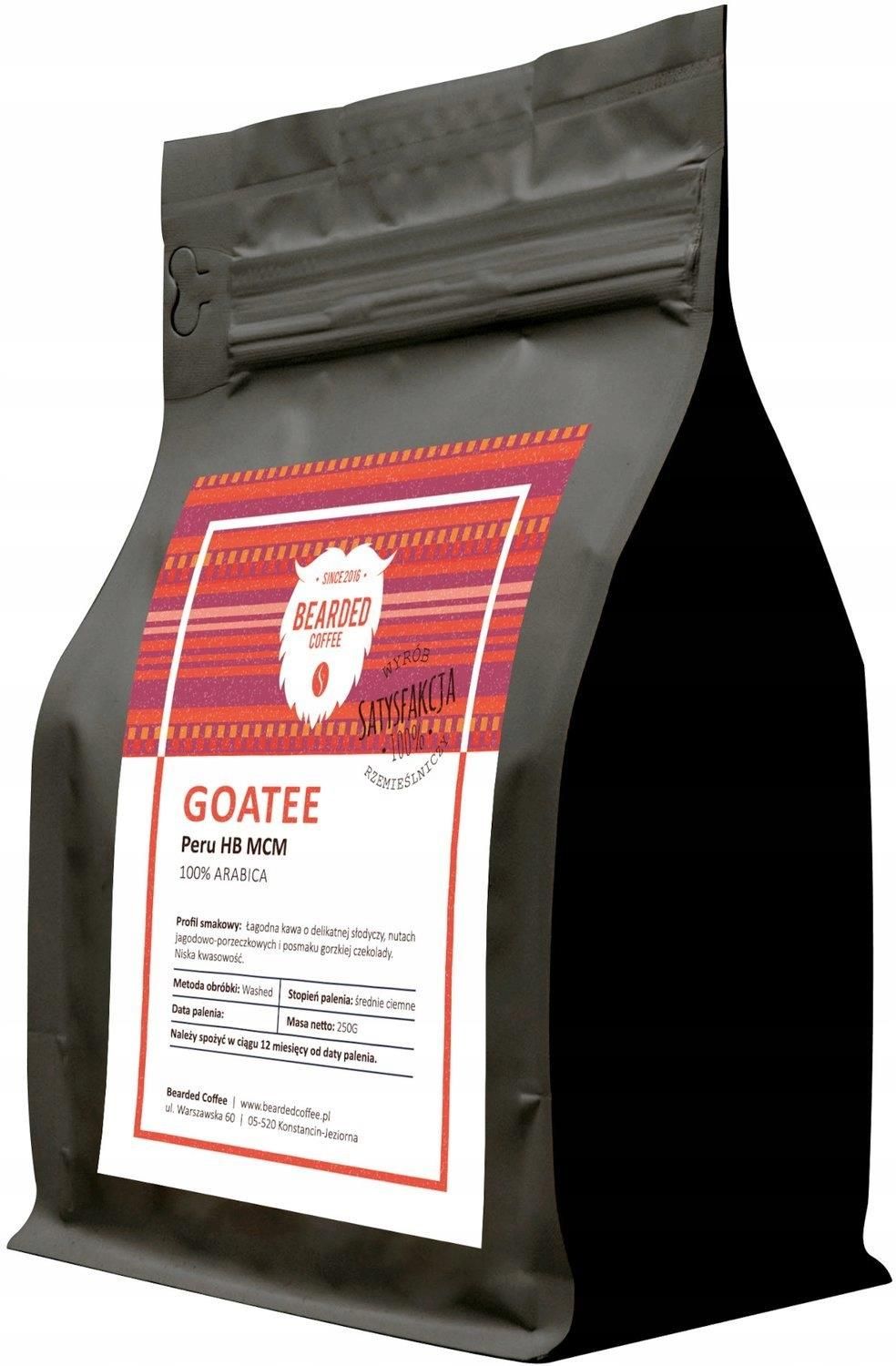 Kawa Bearded Coffee Świeżo Palona Kawa Ziarnista Z Peru Goatee 1kg ...