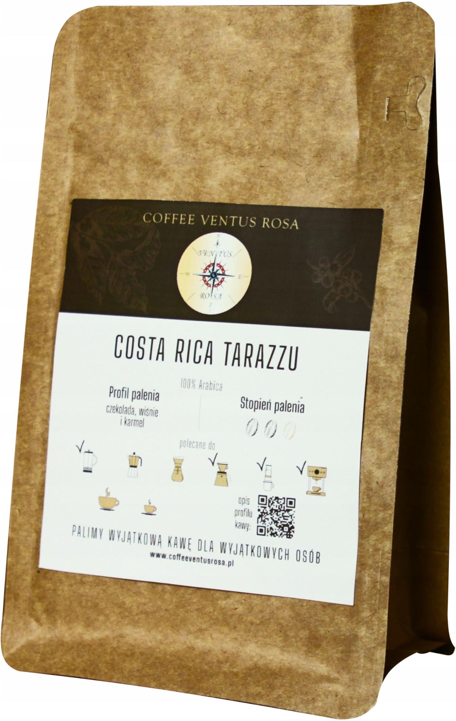 Kawa Coffee Ventus Rosa Świeżo Palona Kawa Costa Rica Tarrazu Ziarna ...